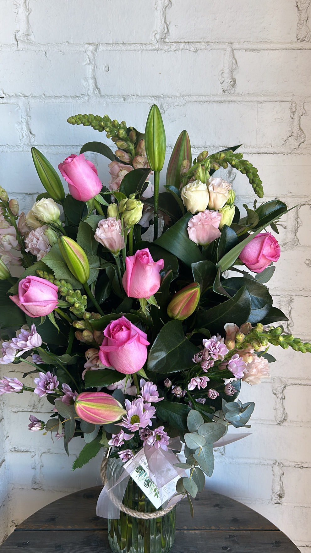 Roses, Lilly and seasonal flowers in a vase – Flower Envy Florist